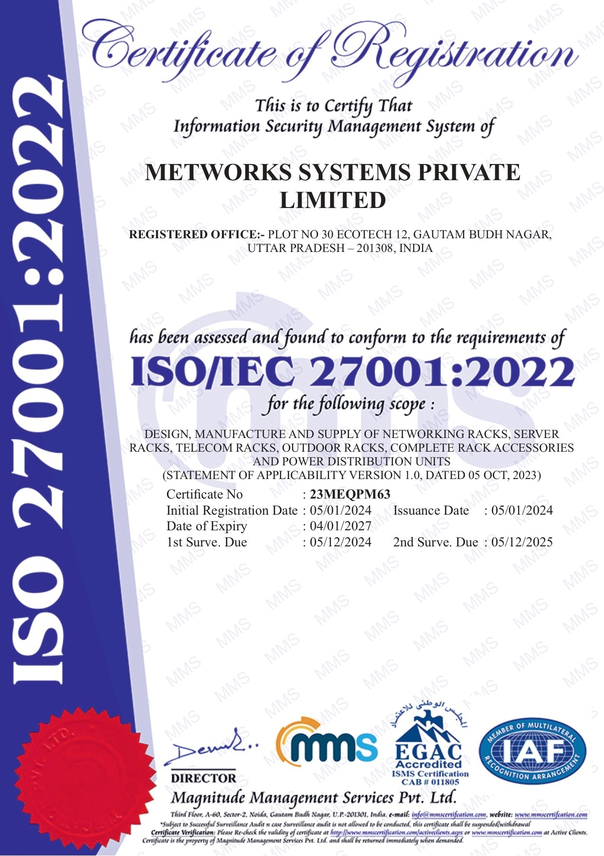 Certifications - Metworks Systems